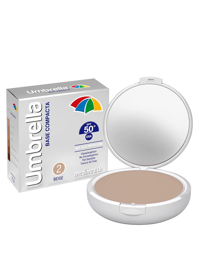 Umbrella Base Compacta SPF50+ Tono Beige de 11 gr | Dermashop